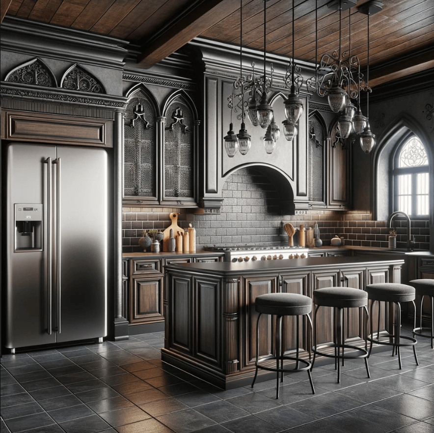 Embrace the Dark Elegance: Designing Your Gothic Kitchen - HomeDesignsAI