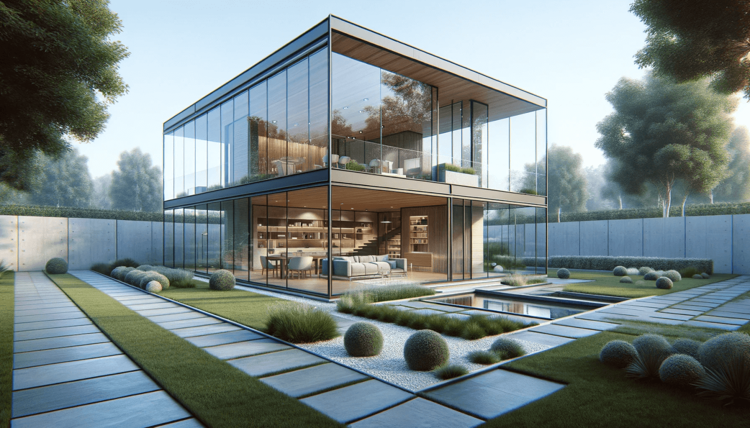 Integrating Nature: Modern House Plans with Courtyard - HomeDesignsAI